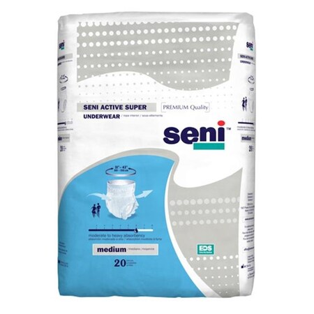 Seni Seni S-ME20-AS1 Active Super Underwear; Medium; Pack of 80 S-ME20 ...